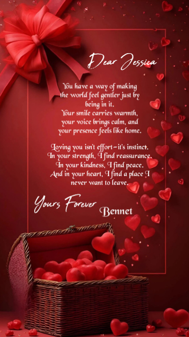 Red Joyful Love Letter Instagram Story Template | PosterMyWall