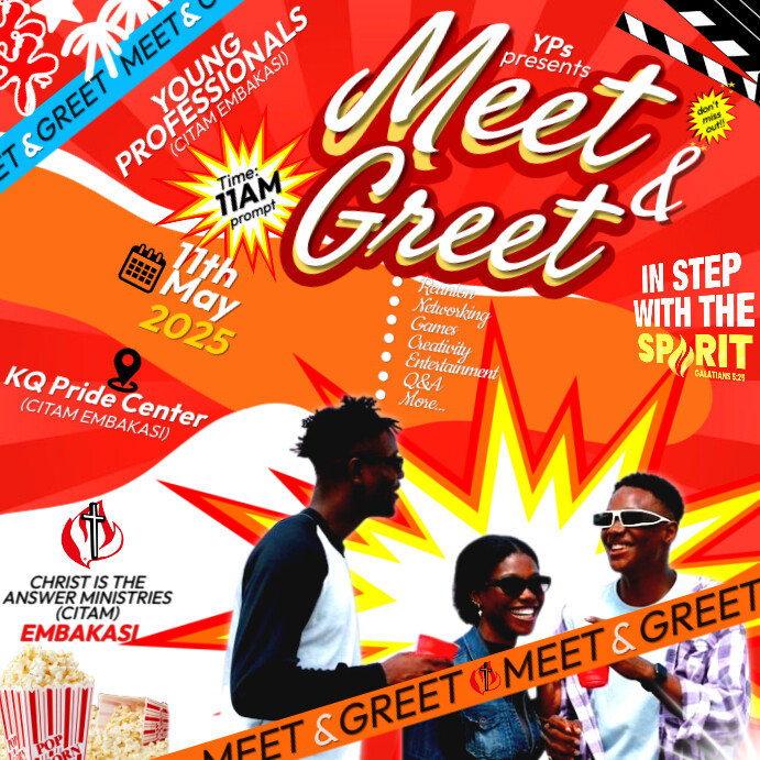 Copy of Red Joyful Meet And Greet Instagram Post | PosterMyWall