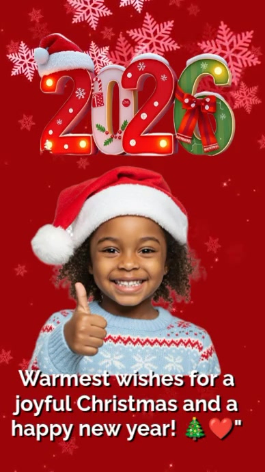 Plantilla de Red Joyful Merry Christmas And Happy New Year Instagram ...