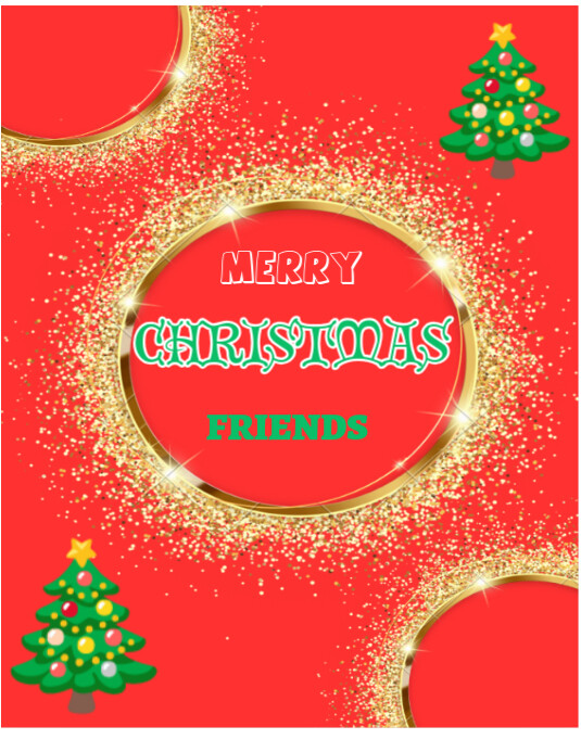 Red Joyful Merry Christmas Flyer (us Letter) Template | PosterMyWall