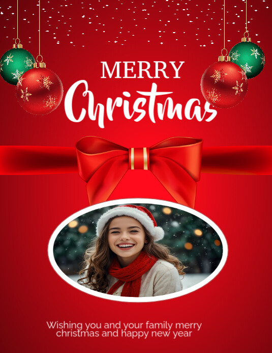 Copy of Red Joyful Merry Christmas Flyer (us Letter) | PosterMyWall