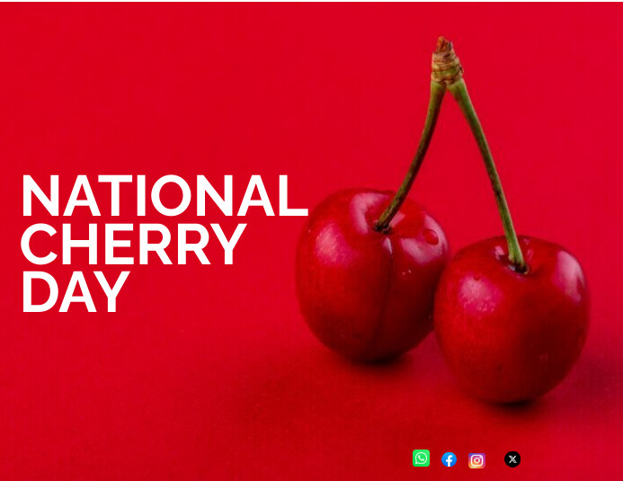 Plantilla de Red Joyful National Cherry Day Flyer (us Lett | PosterMyWall