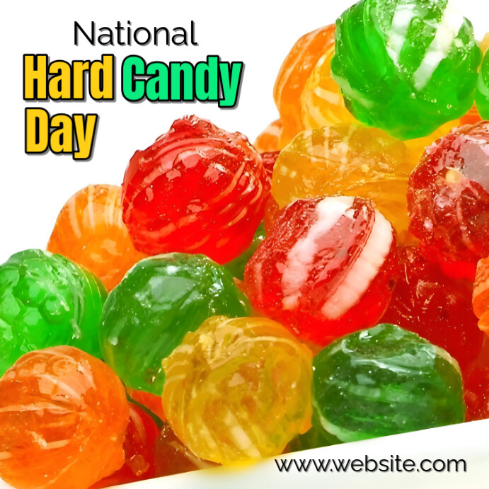 Red Joyful National Hard Candy Day Instagram Post Template | PosterMyWall