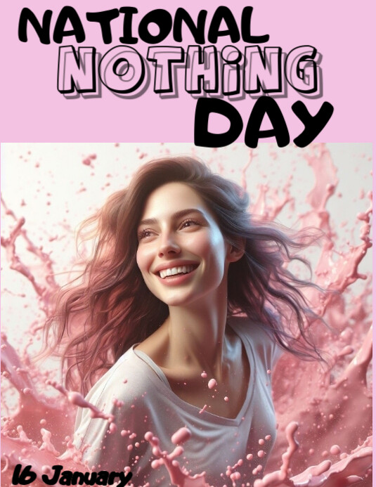 Red Joyful National Nothing Day Flyer (us Letter) Template | PosterMyWall