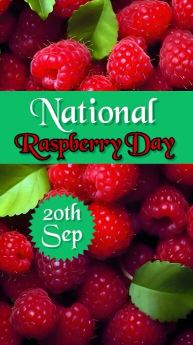 Red Joyful National Raspberry Day Instagram R Template | PosterMyWall