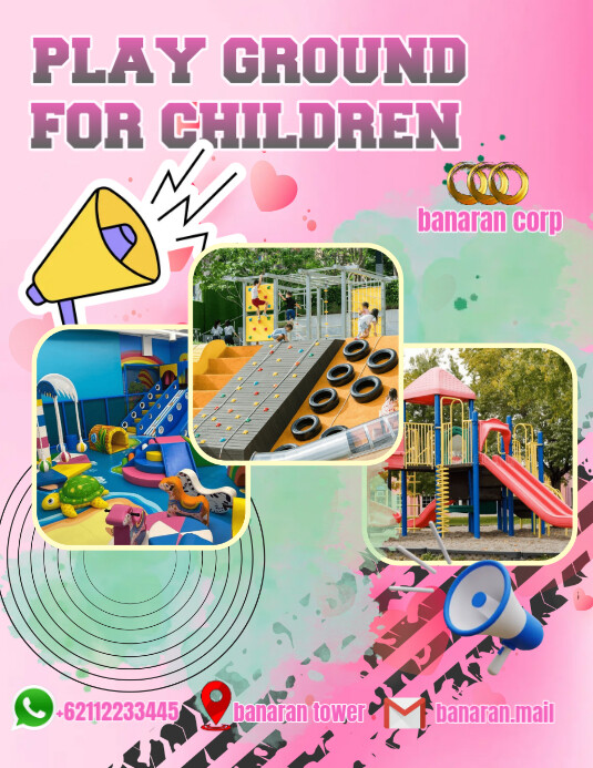 Copy of Red Joyful Playground Flyer (us Letter) | PosterMyWall