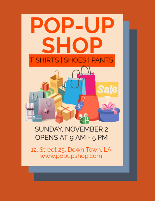 Copy of Red Joyful Pop Up Shop Flyer (us Letter) | PosterMyWall
