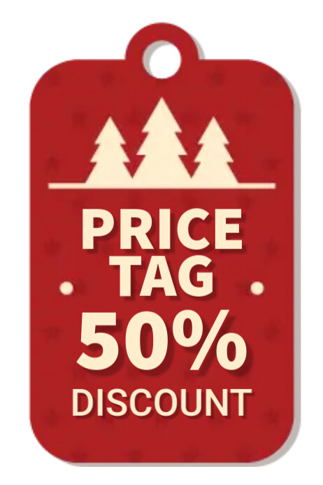 Red Joyful Price Tag Poster Template | PosterMyWall