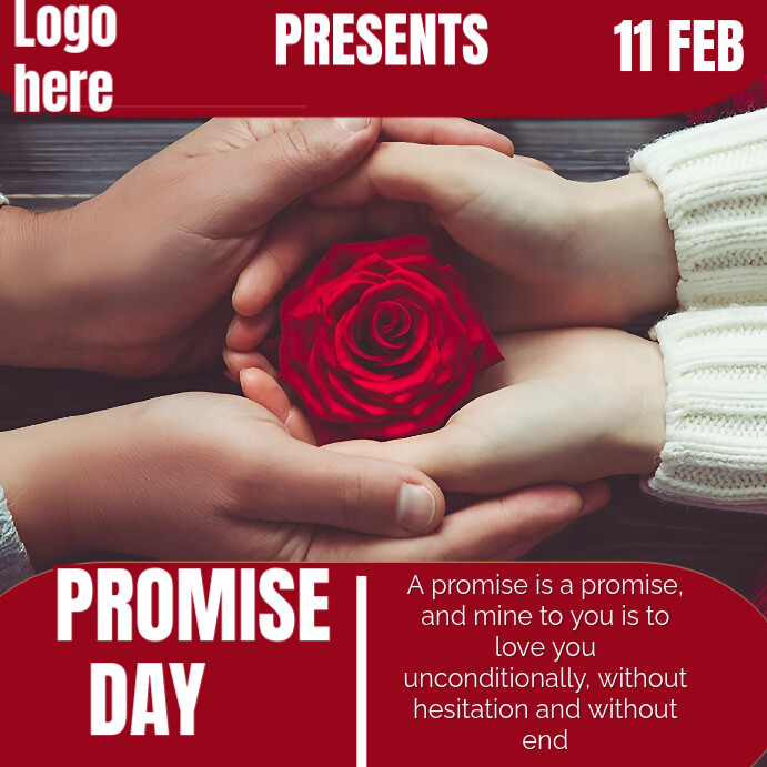 Copy of Red Joyful Promise Day Instagram Post | PosterMyWall