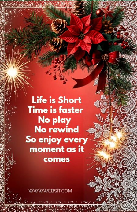 Red Joyful Quotes For Inspirations Half Page Wide Template | PosterMyWall