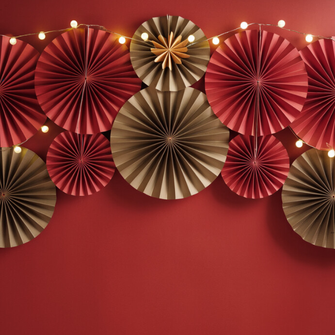 Red Joyful Red & Gold Paperwork Decoration Design Christmas Seasons ...
