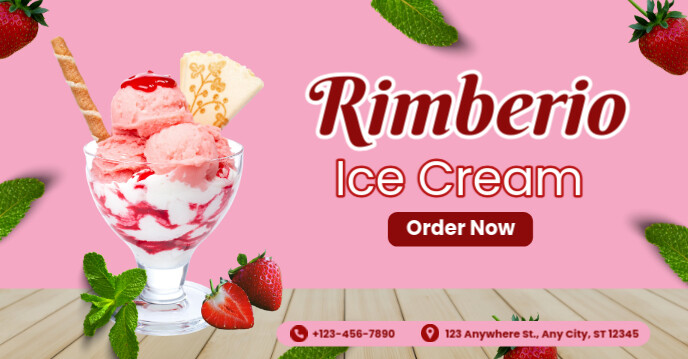 Plantilla de Red Joyful Rimberio Ice Cream Facebook Group Cover Photo ...