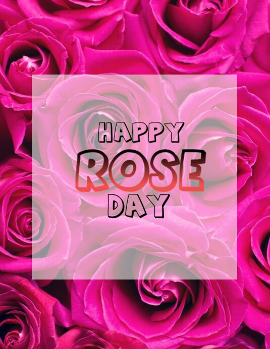 Copy of Red Joyful Rose Day Flyer (us Letter) | PosterMyWall