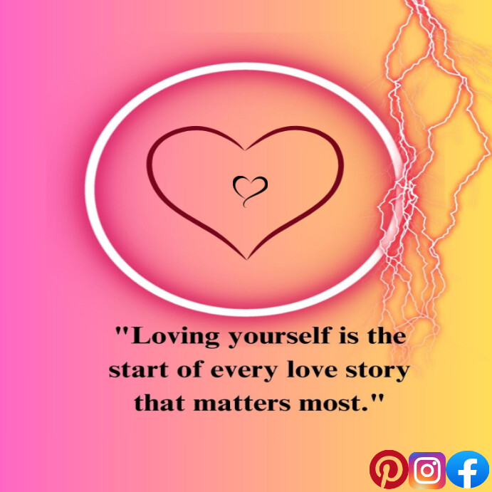 Copy of Red Joyful Self Love Instagram Post | PosterMyWall