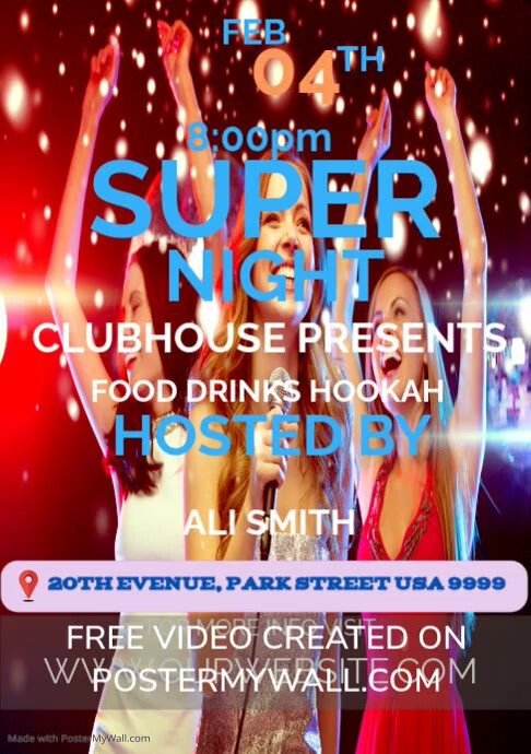 Copy of Red Joyful Super Night A4 | PosterMyWall