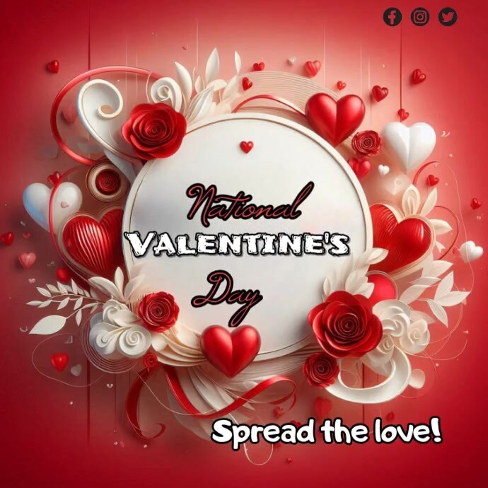 Red Joyful Valentine's Day Celebration Video Animation Template ...