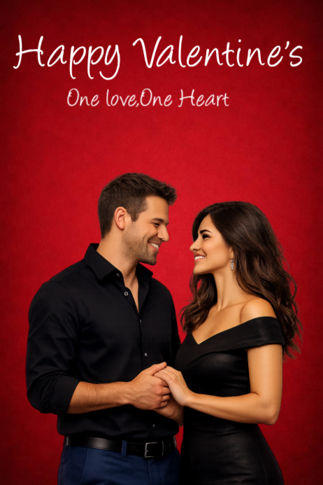 Plantilla de Red Joyful Valentine Flyer Poster | PosterMyWall