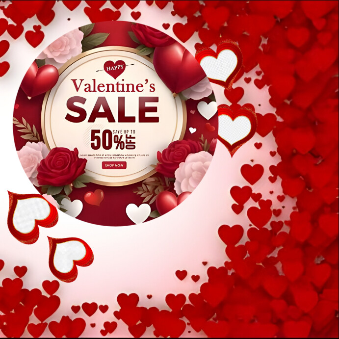 Red Joyful Valentine Promo Instagram Post Template | PosterMyWall