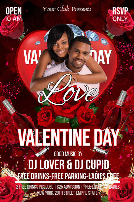 Copy of Red Joyful Valentines Day Poster | PosterMyWall