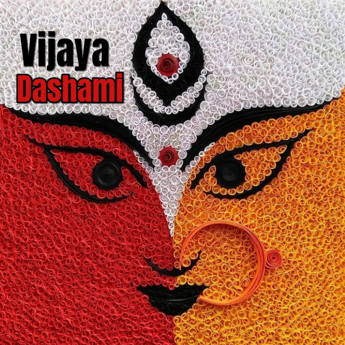 Red Joyful Vijaya Dashami Instagram Post Template | PosterMyWall