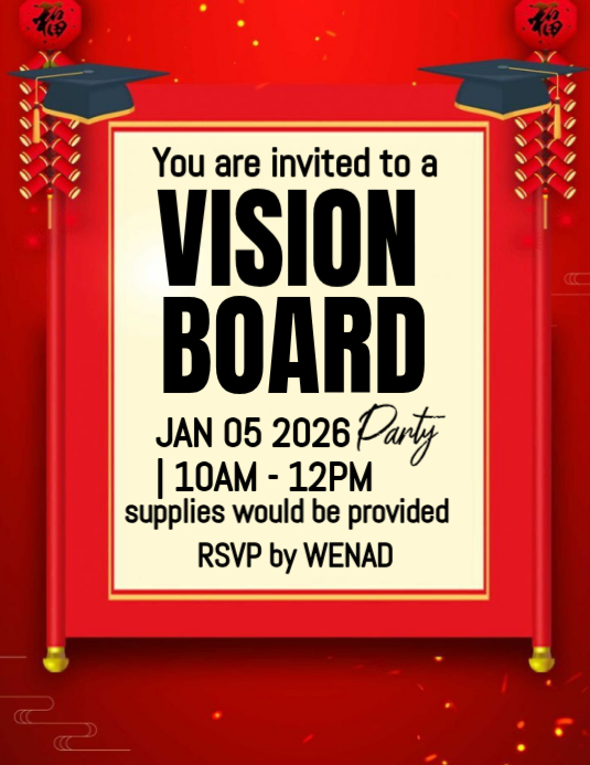 Red Joyful Vision Board Flyer Template | PosterMyWall