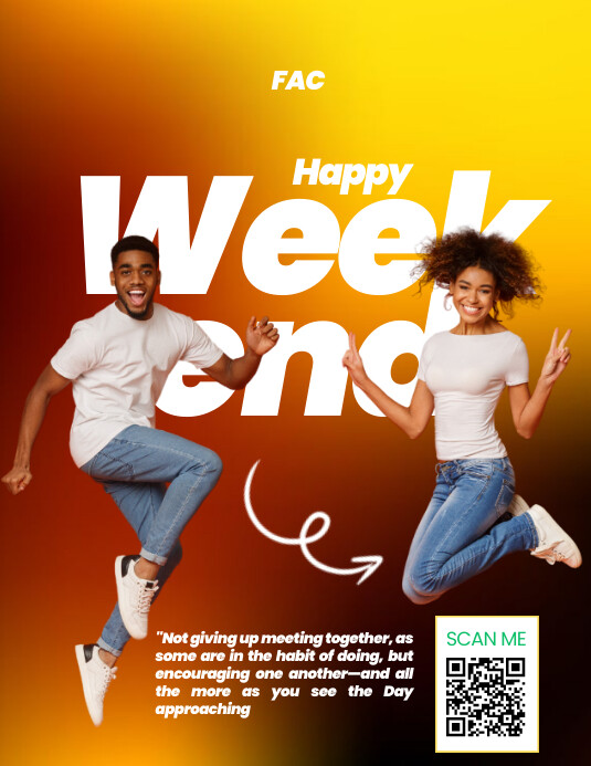 Copy of Red Joyful Weekend Flyer (us Letter) | PosterMyWall