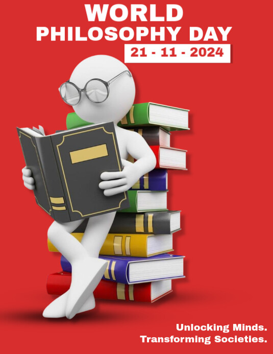 Copy of Red Joyful World Philosophy Day Flyer (us Letter) | PosterMyWall