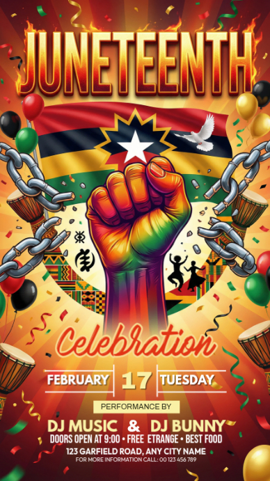 Copy of Red Juneteenth Celebration Instagram Story | PosterMyWall