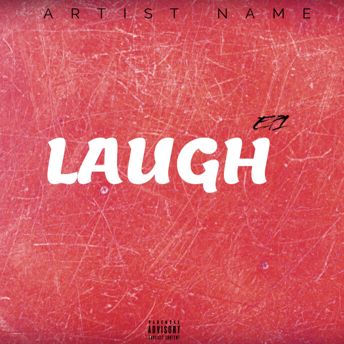 Red Laugh Album Cover templaat | PosterMyWall