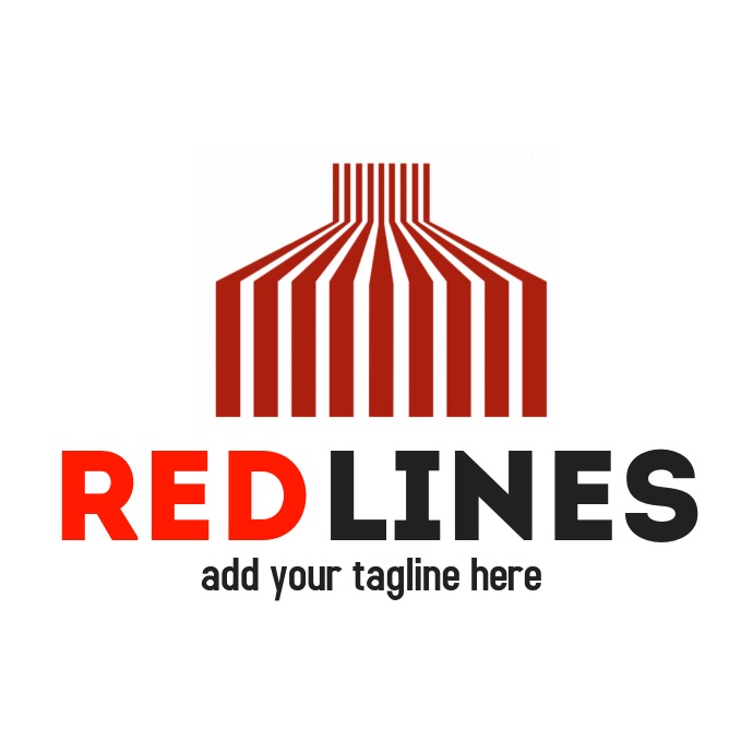 Copy of Red lines icon logo | PosterMyWall