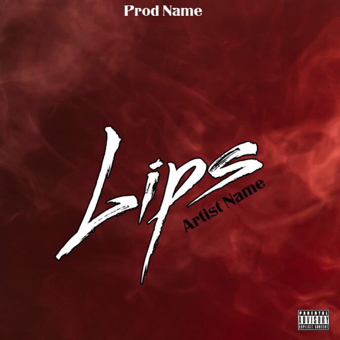 Red Lips Mixtape Album Cover Template | PosterMyWall