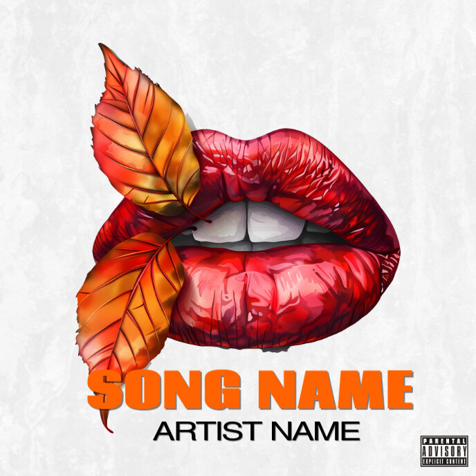 Modèle Red Lips Song Mixtape Album Cover Art Album Cover | PosterMyWall