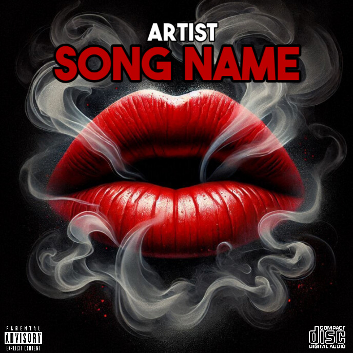 Red Lips Song Mixtape Album Cover Template | PosterMyWall
