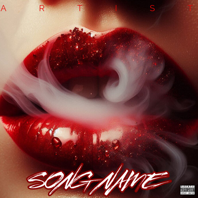 Red Lips Song Mixtape Album Cover Templat | PosterMyWall