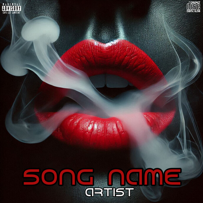 Red Lips Song Mixtape Album Cover Template | PosterMyWall