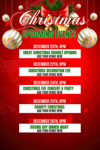 Christmas Event Schedule Template | PosterMyWall