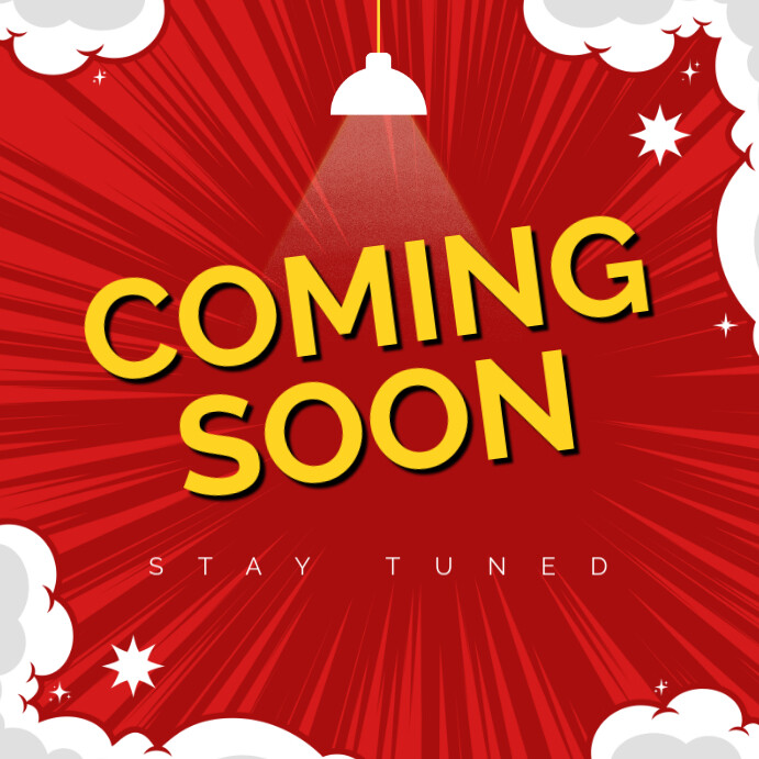 Red List-based Coming Soon Announcement Notification Posters Instagram ...