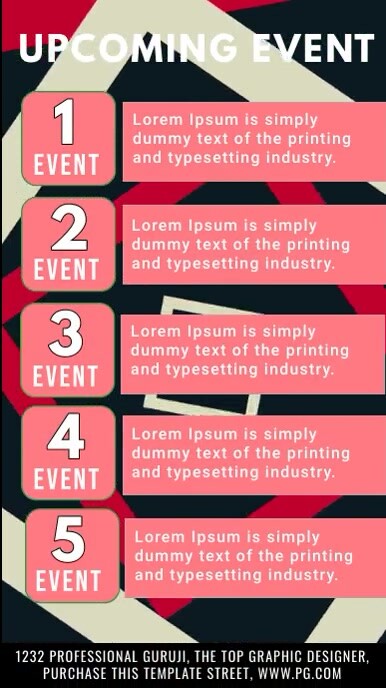 Copy of Red List-based Upcoming Events Ad Instagram S | PosterMyWall