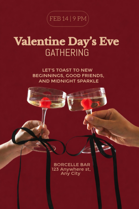 Red List-based Valentine Day Eve Poster Template | PosterMyWall
