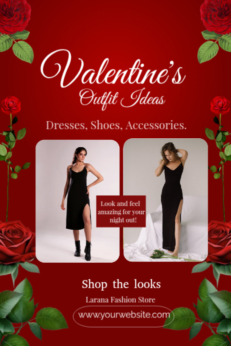 Plantilla de Red List-based Valentine Outfit Ideas Poster | PosterMyWall