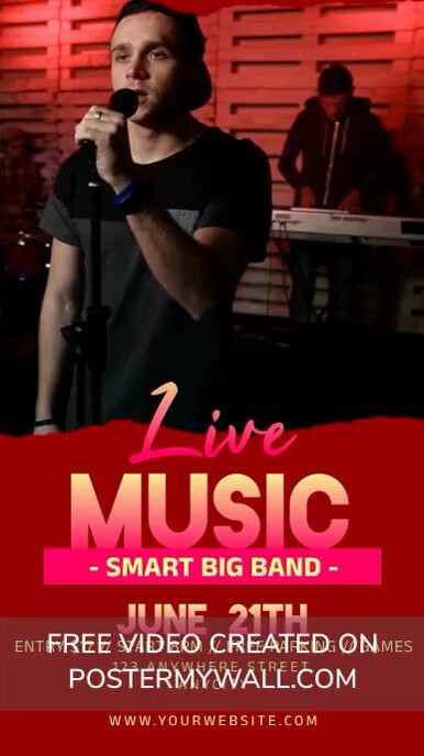Red Live Music Reel Instagram Template | PosterMyWall