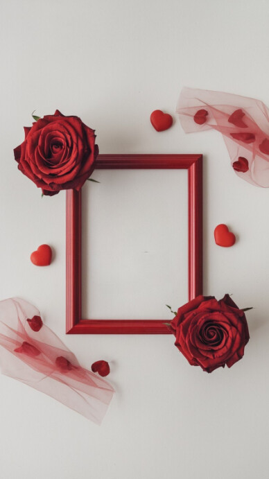 Red Love and romantic love quote frame with red hearts and rose design ...