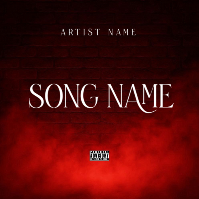 Red M Album Cover Template | PosterMyWall