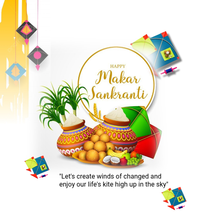 Copy of Red Makar Sankrant Party Cards Instagram Post | PosterMyWall