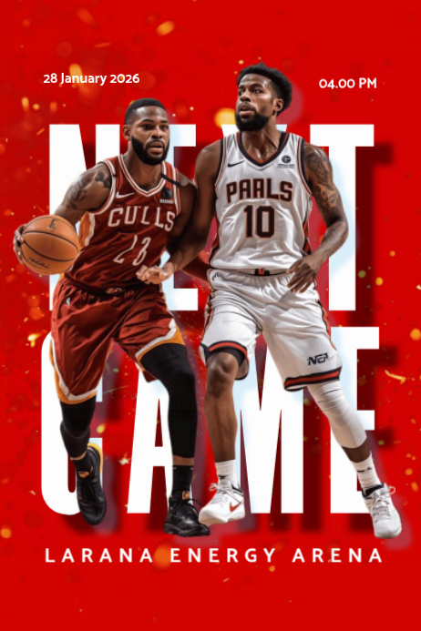 Plantilla de Red Maksimalis Basketball Next Game Poster | PosterMyWall