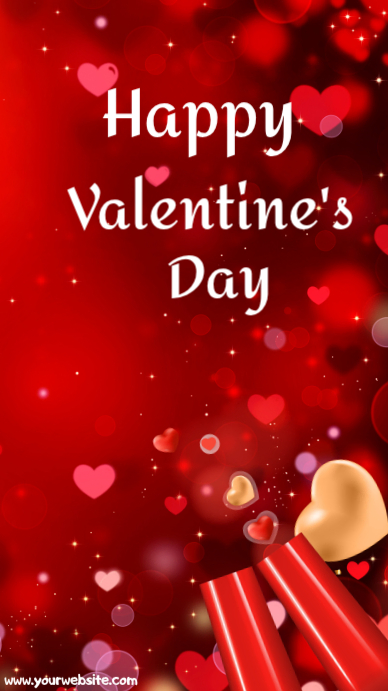 Plantilla de Red Maximalist romantic Valentine's Champagne Celebration ...