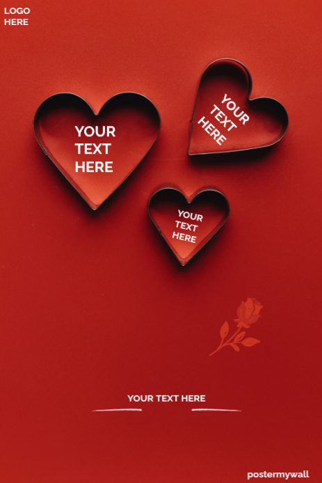 Red Maximalist ️ Love Message Boxes – Editable Romantic Text Design On ...