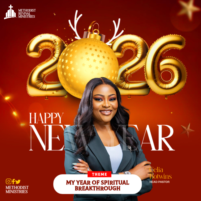 Red Maximalist 3D 2026 Happy New Year for Social Media Template ...