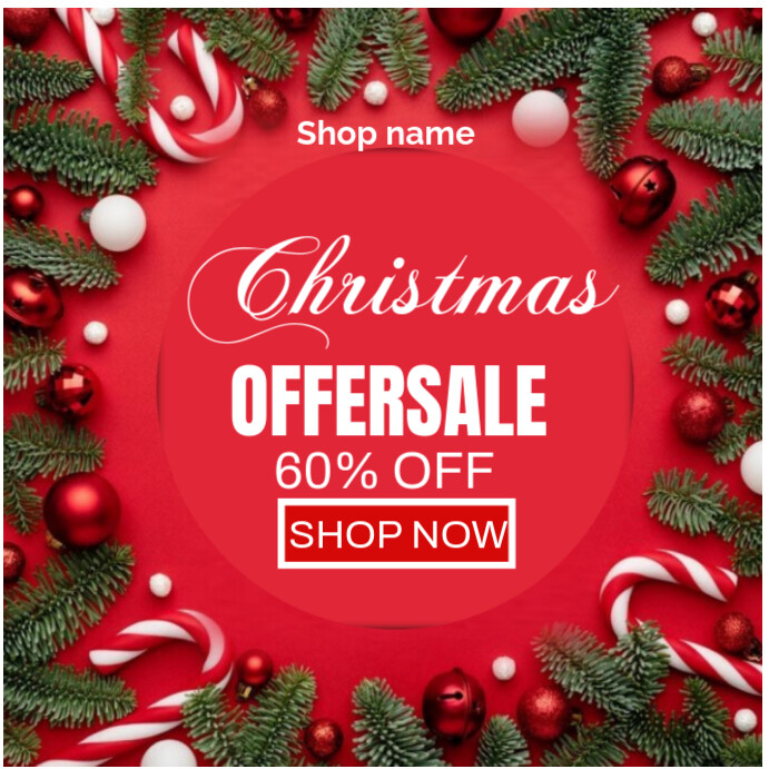Red Maximalist A Christmas Off-sale Template Instagram Post | PosterMyWall