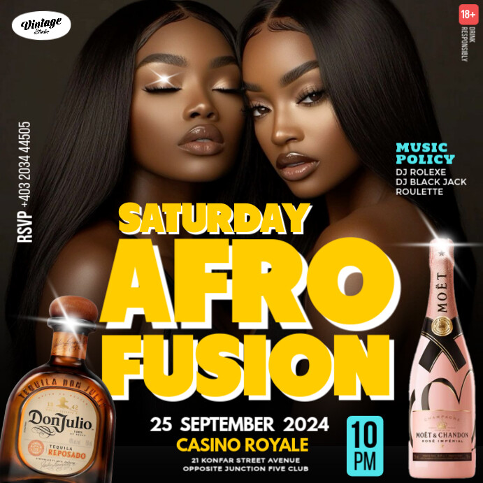 Copy of Red Maximalist Afro Fusion Night Out Party Flyer For Social ...